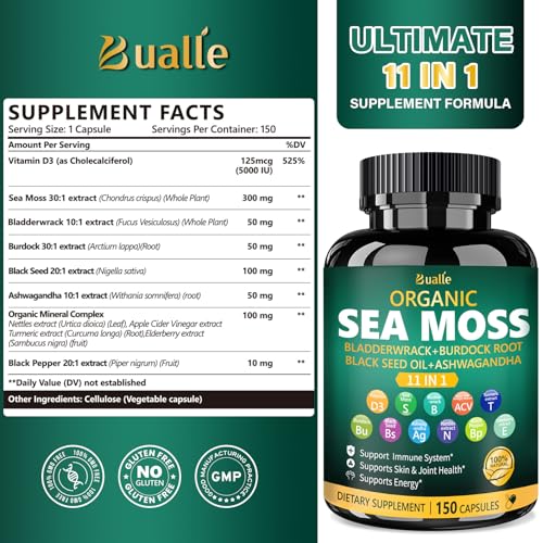 sea moss capsules with vitamin D3