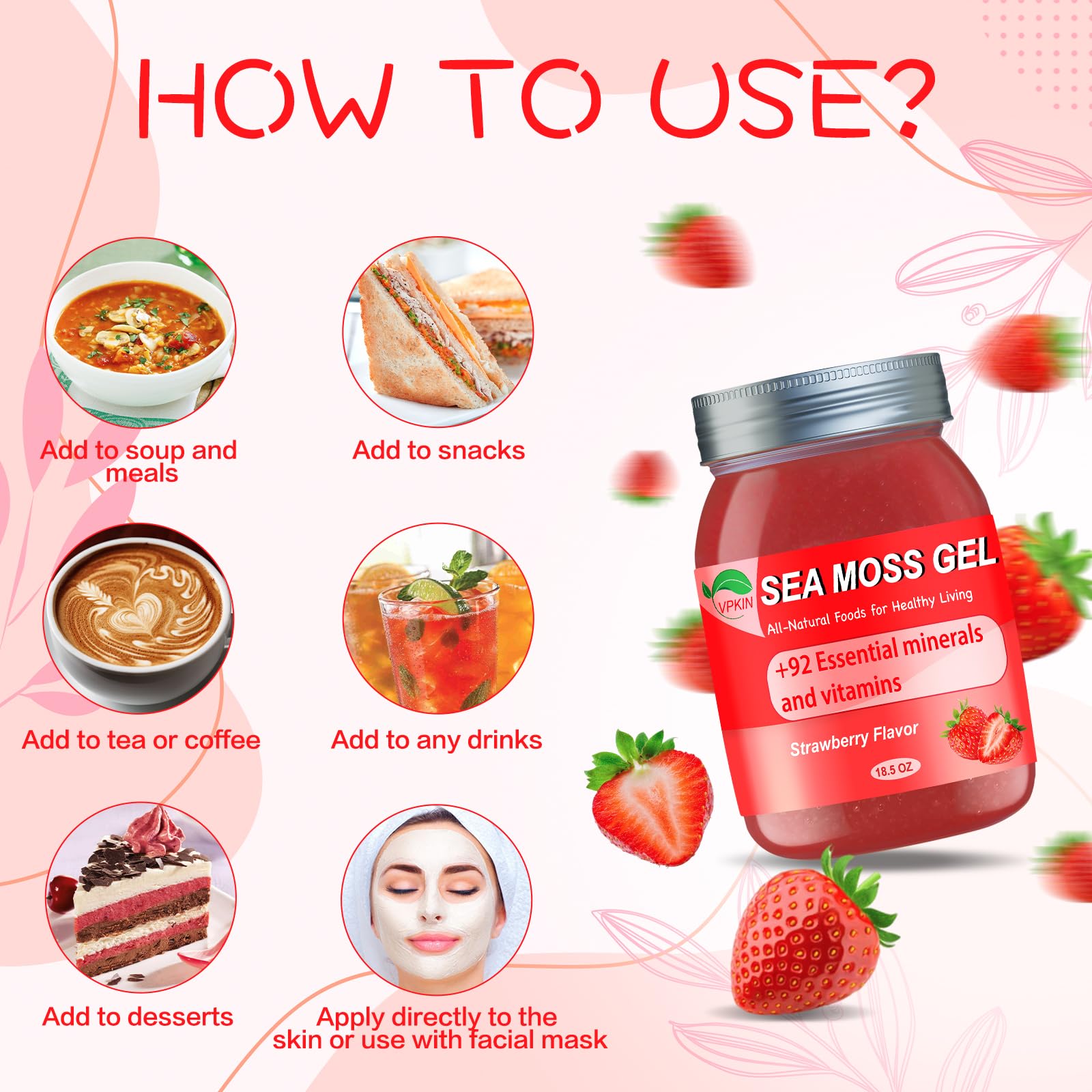 Sea moss gel for overall wellness