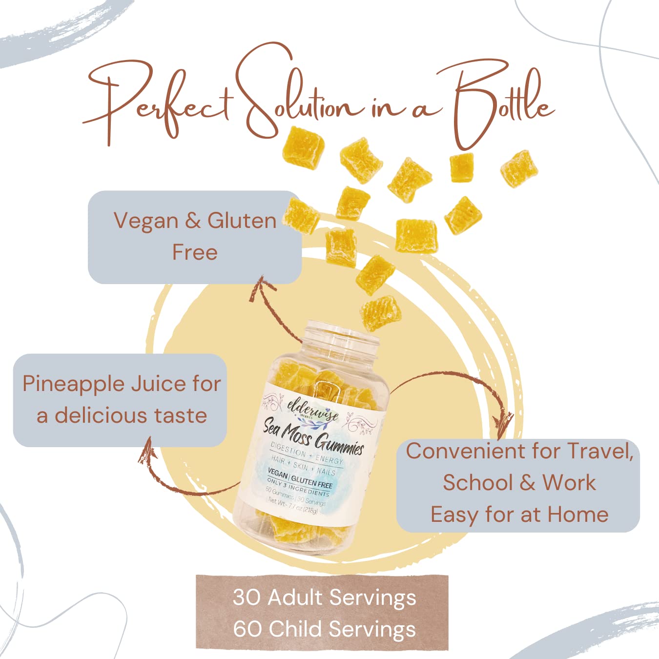 Sea moss gummies made with love
