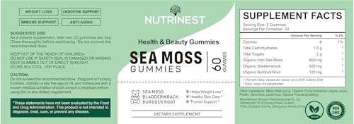 sea moss gummies with burdock extract