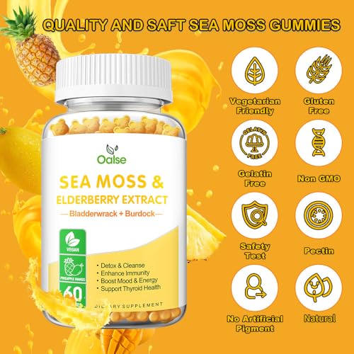 Sea moss gummies with elderberry benefits