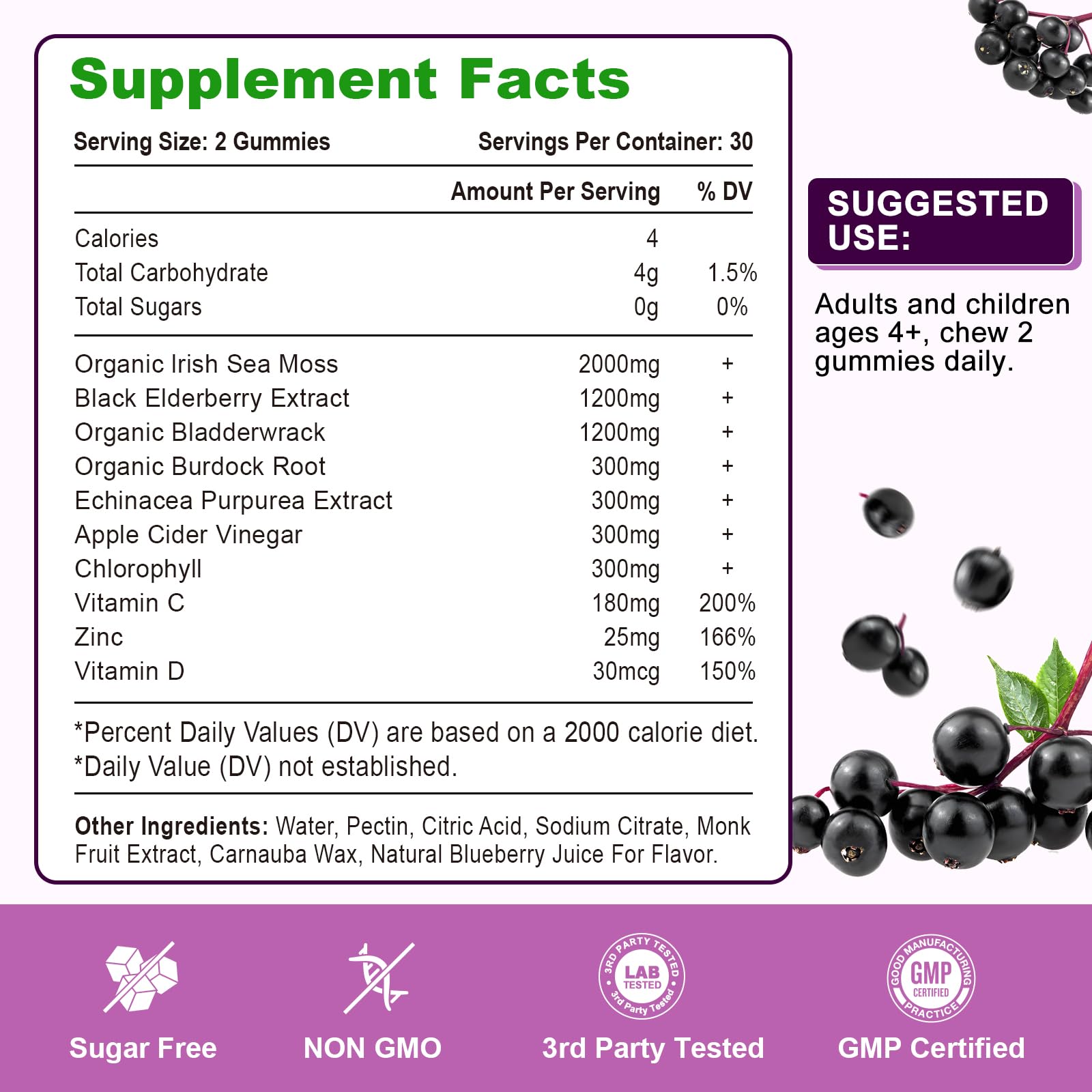 sea moss infused elderberry gummies