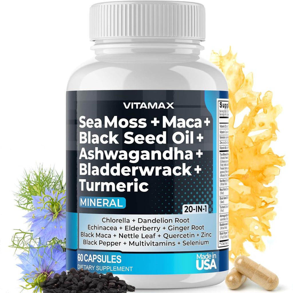 Sea Moss Maca capsules for wellness