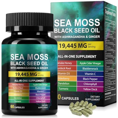 Sea moss multivitamin capsules for wellness