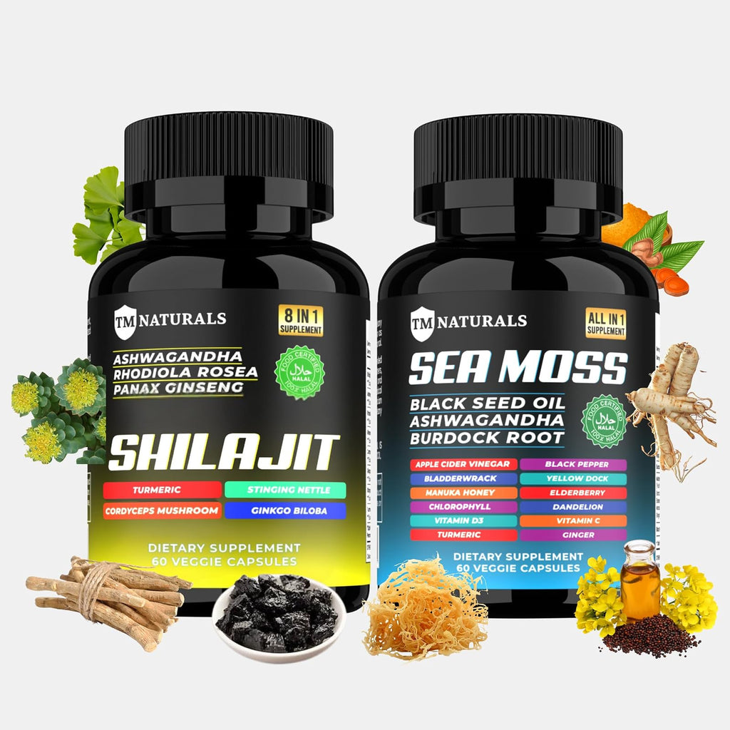 Sea Moss Shilajit capsules for energy