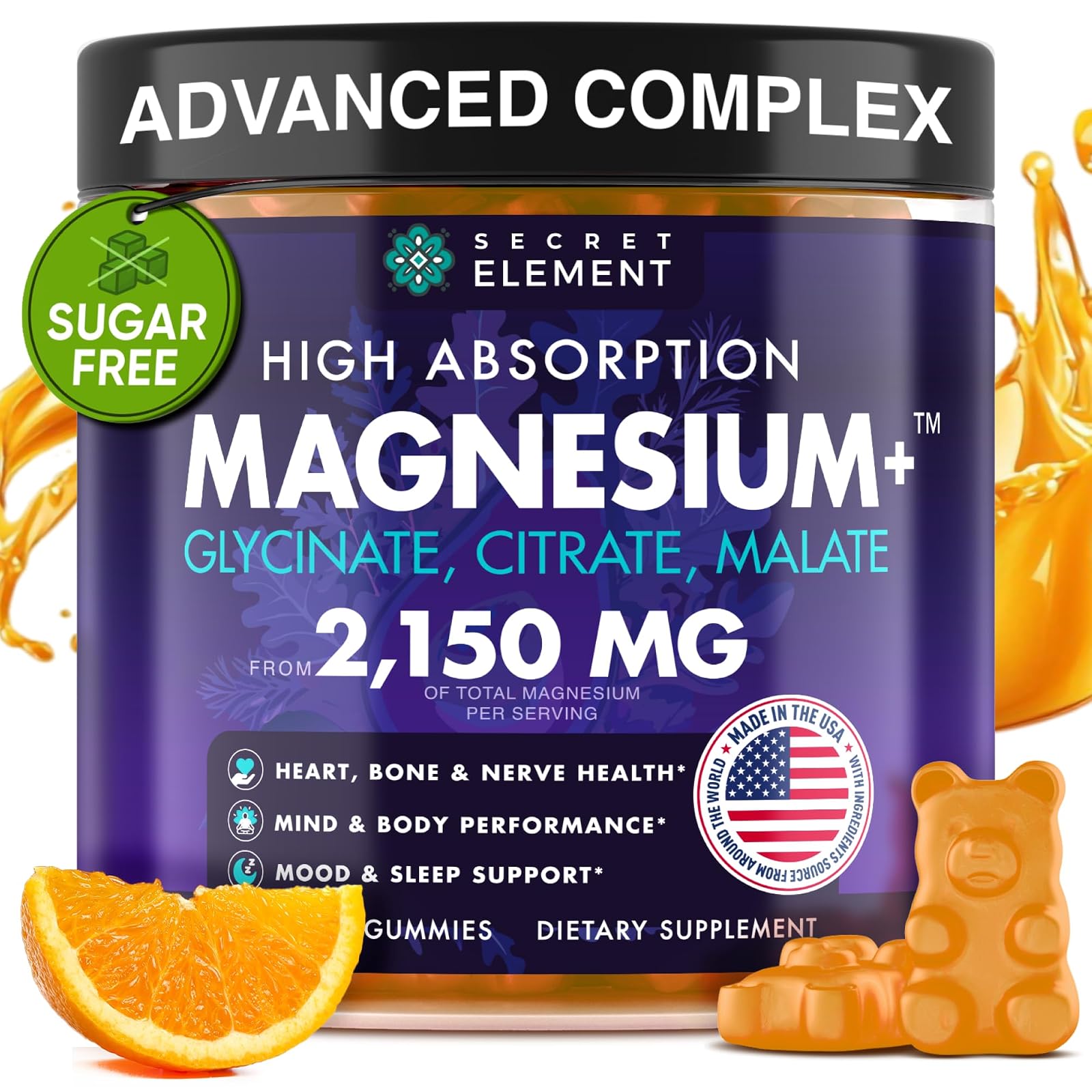 Secret Element magnesium glycinate gummies