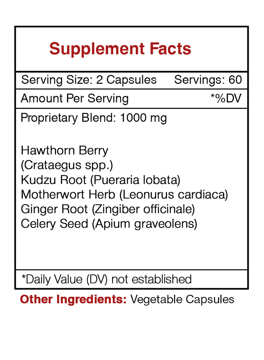 Secrets herbal blend for cardiovascular health