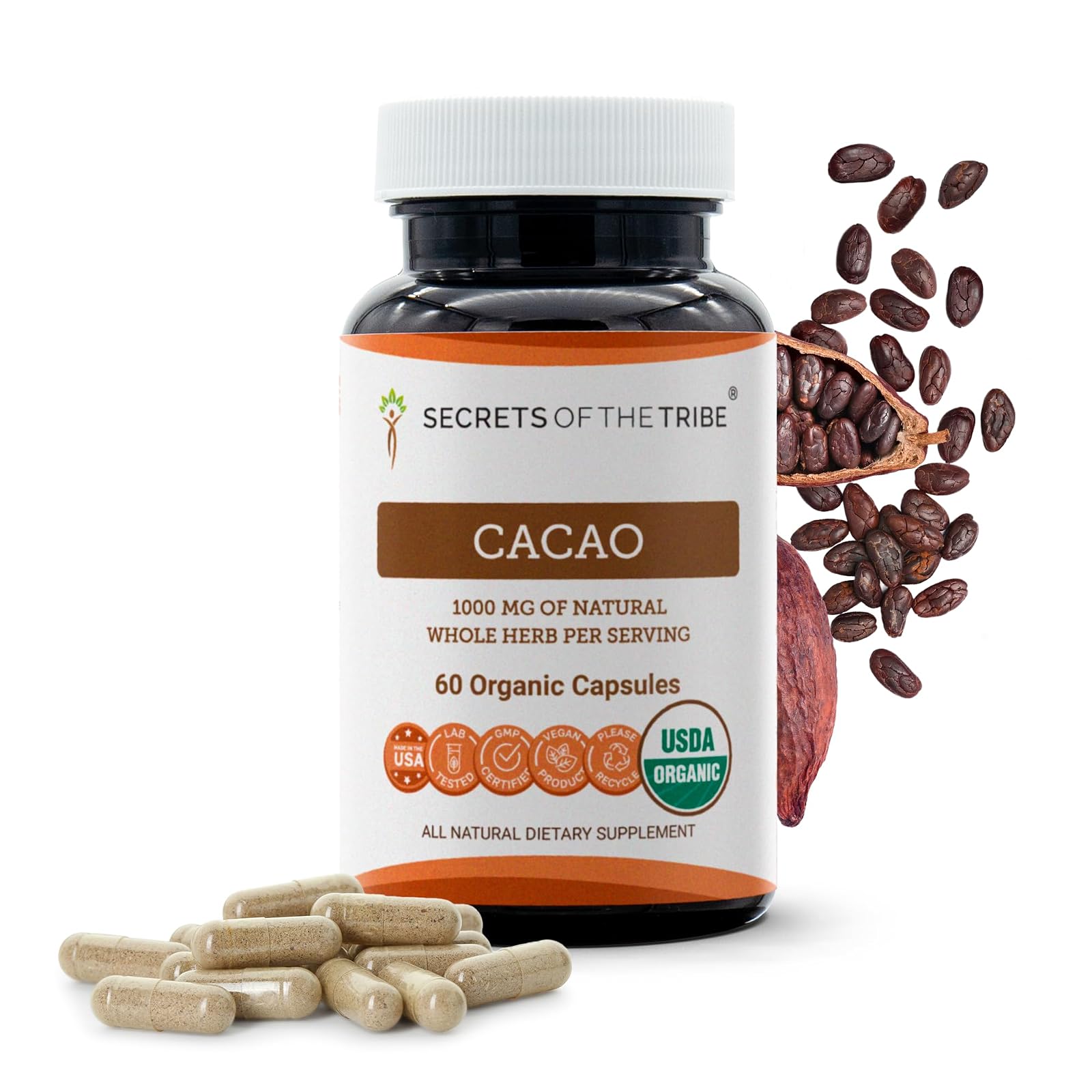 Secrets of the Tribe cacao capsules