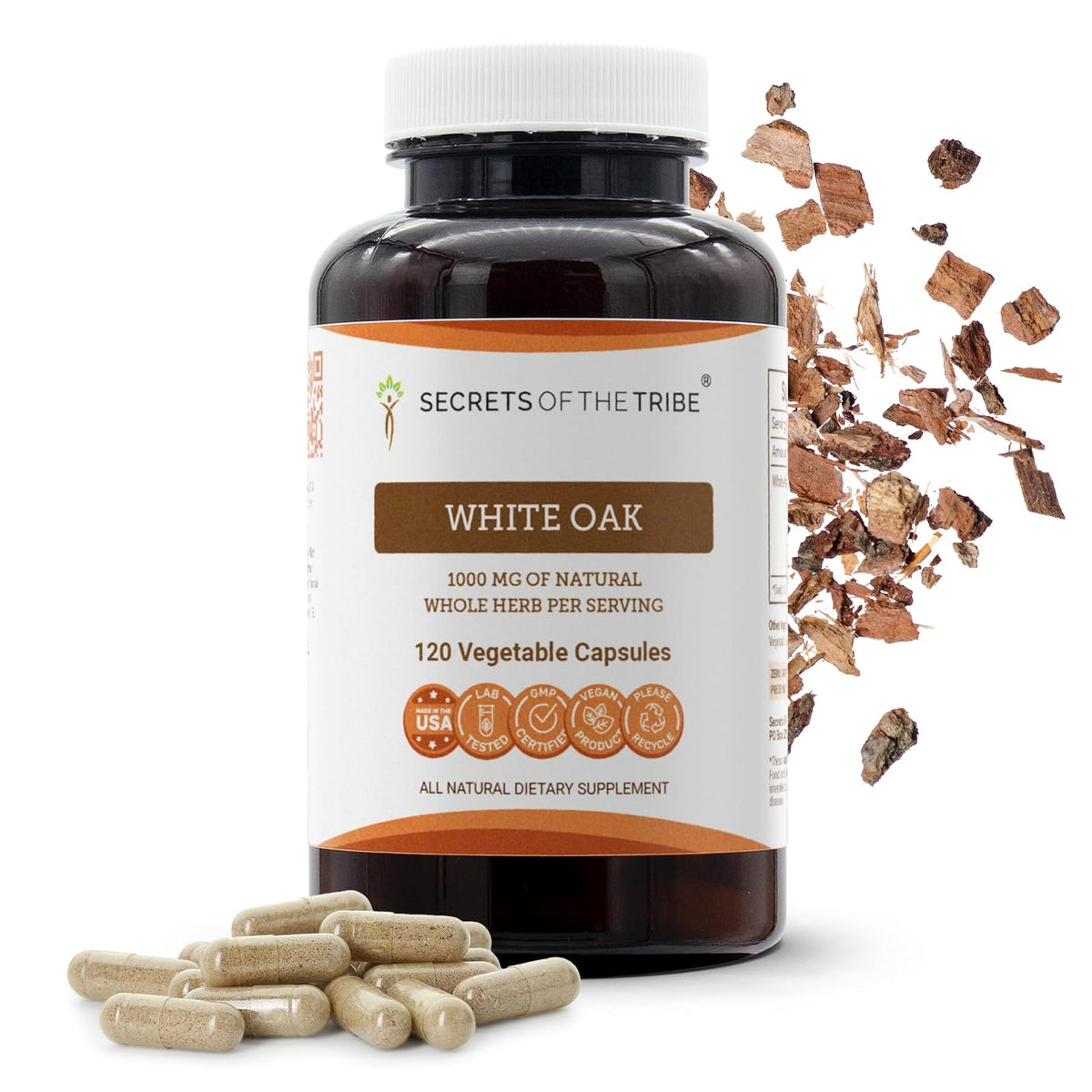 Secrets of the Tribe White Oak capsules