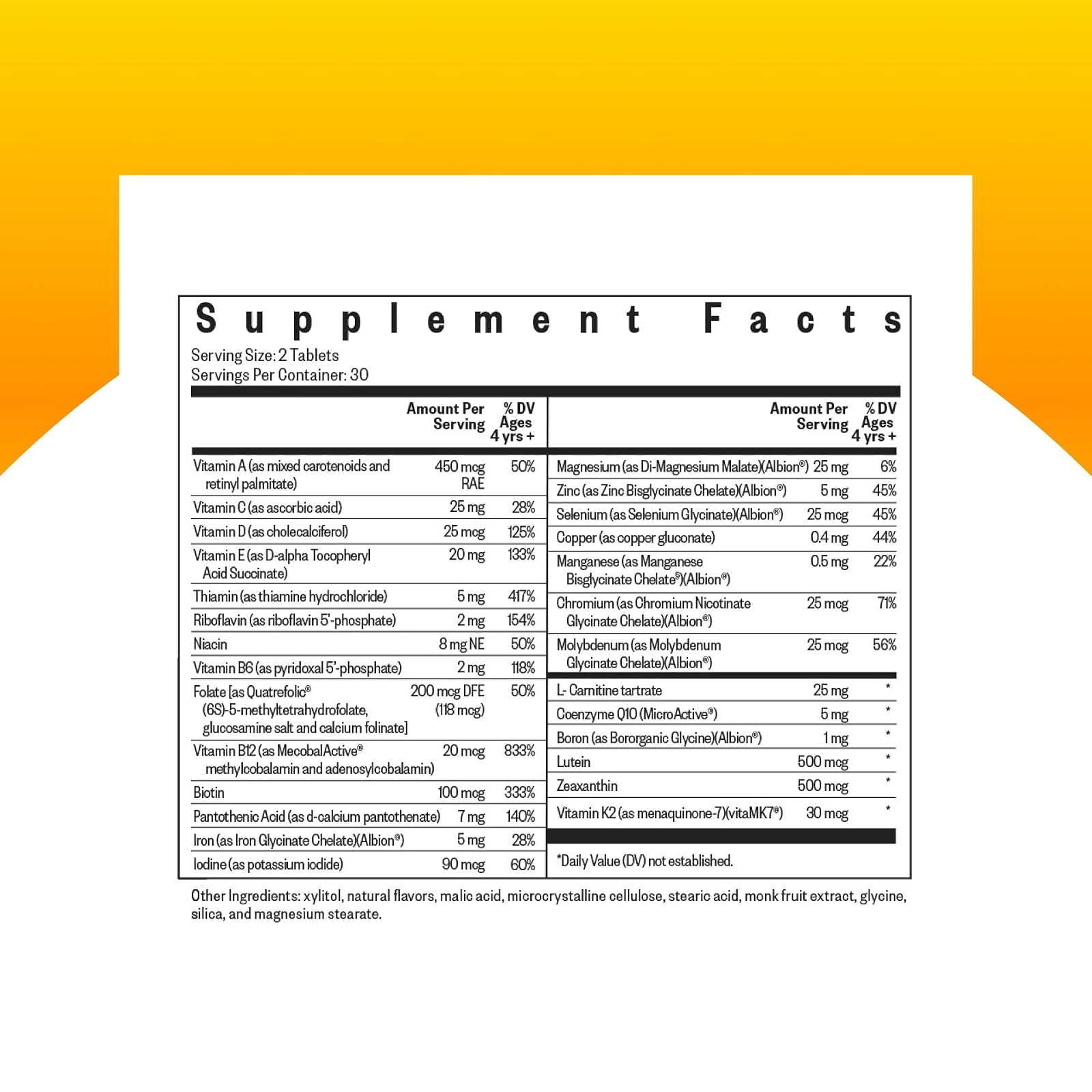 Seeking Health kids vitamins tablets