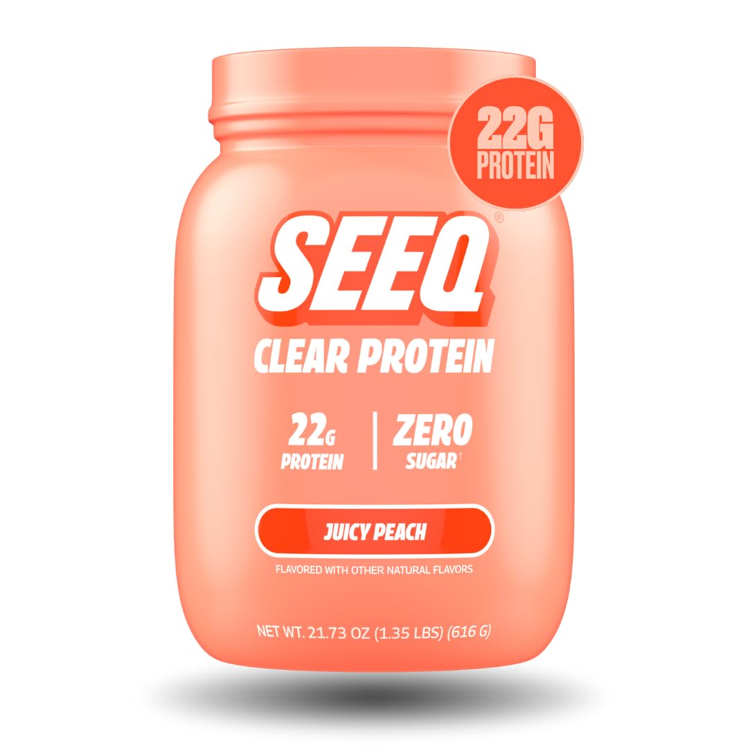 SEEQ whey protein isolate peach flavour