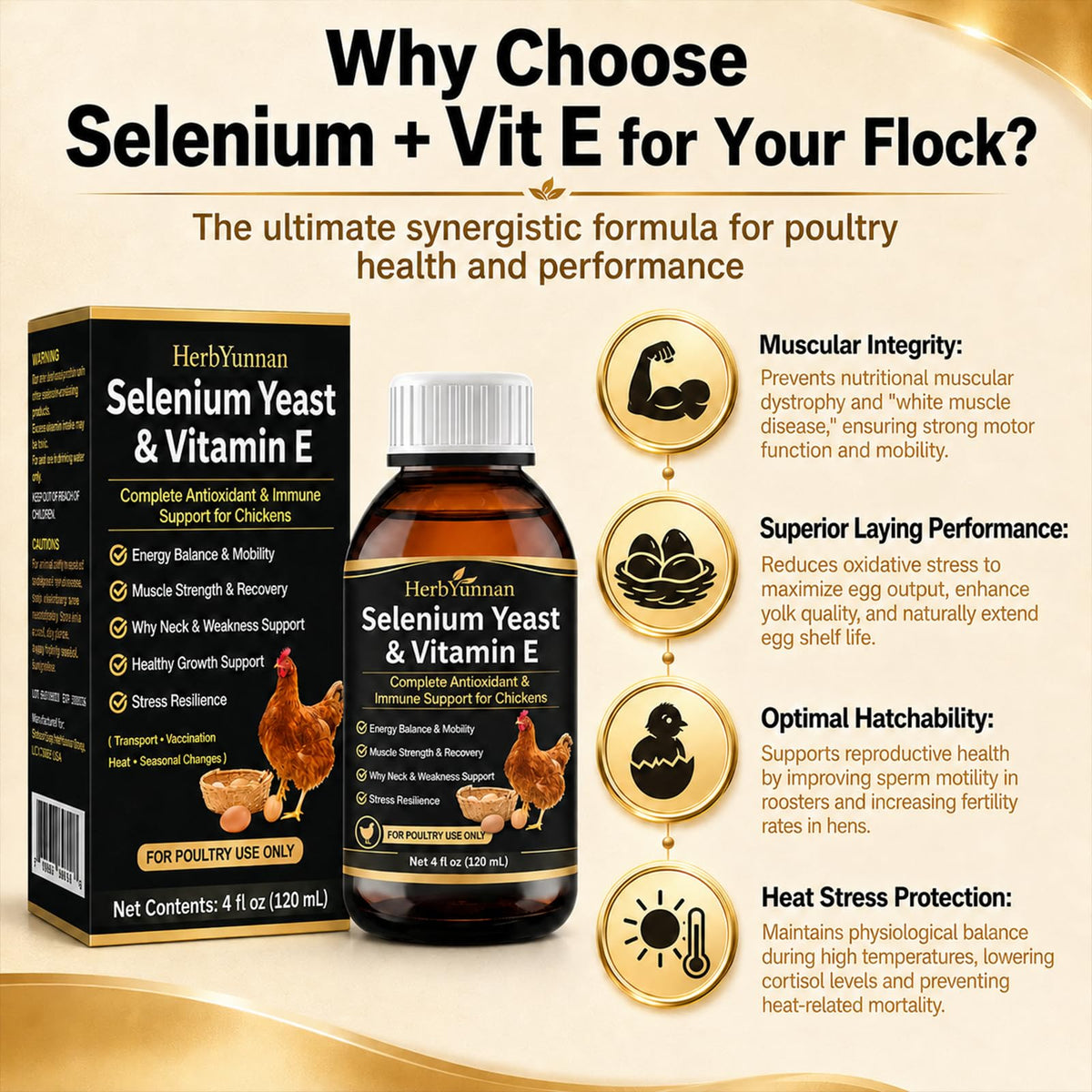 Selenium and Vitamin E for poultry