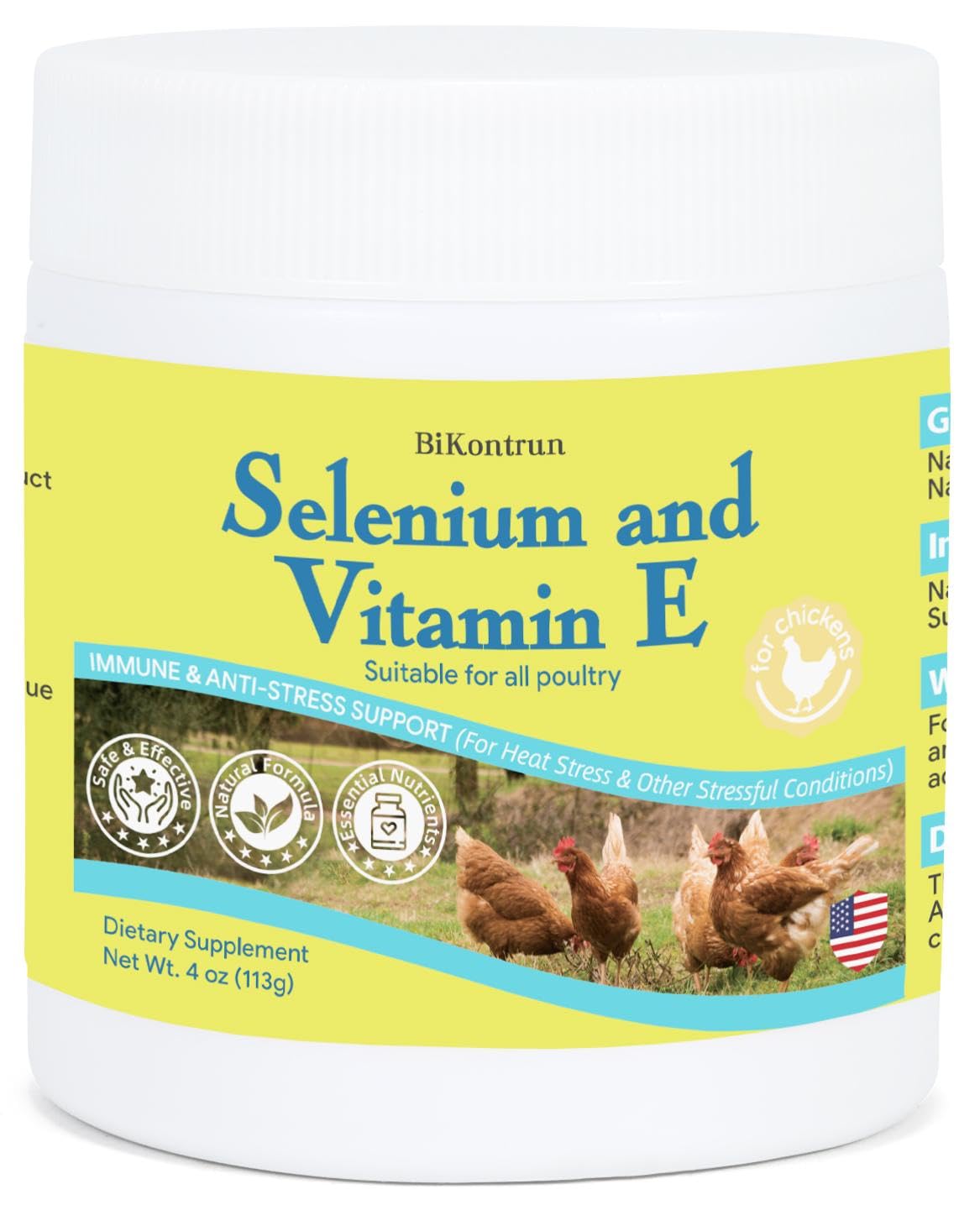 Selenium and Vitamin E powder for chickens