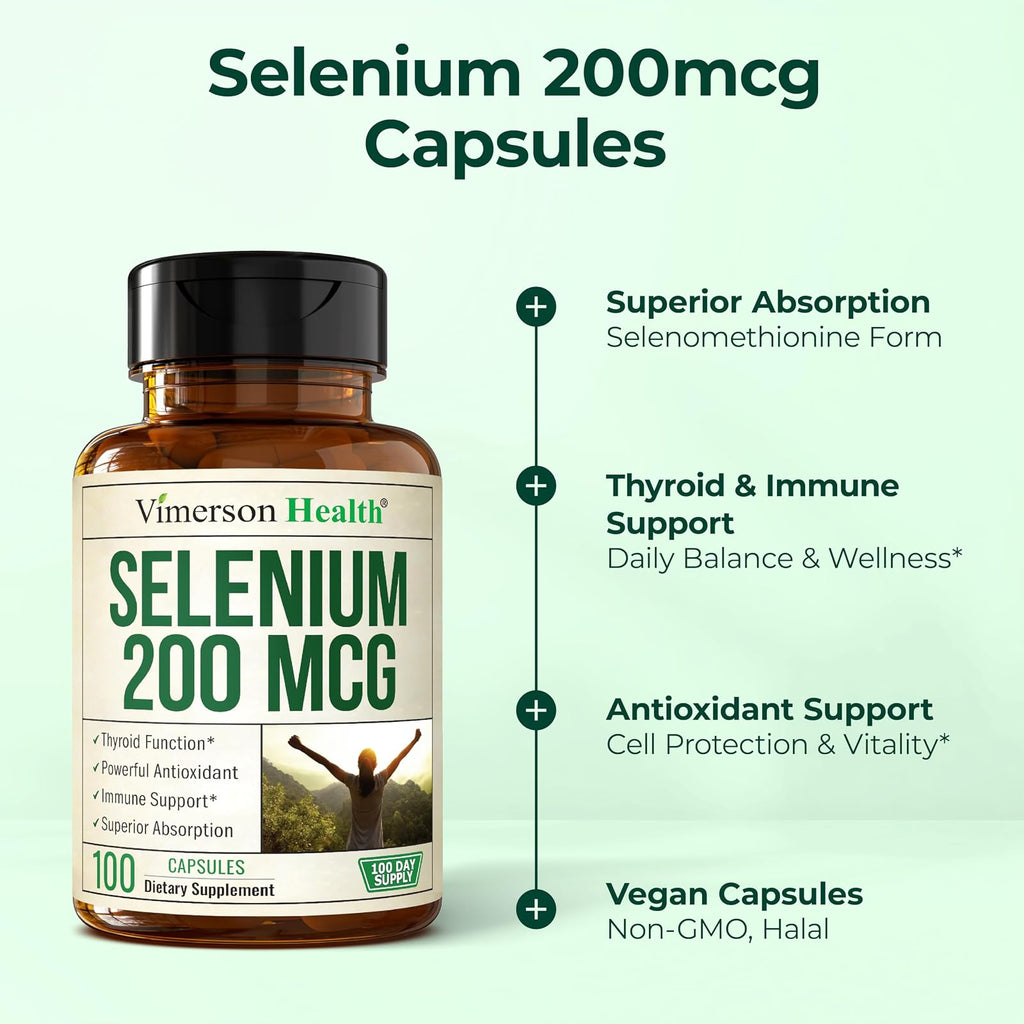 Selenium capsules to boost energy