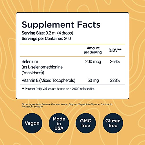 Selenium drops for improved vitality