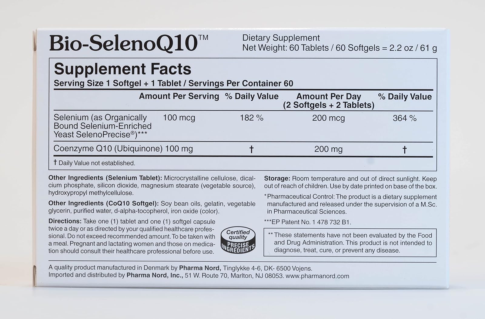 Selenium supplement for antioxidant support