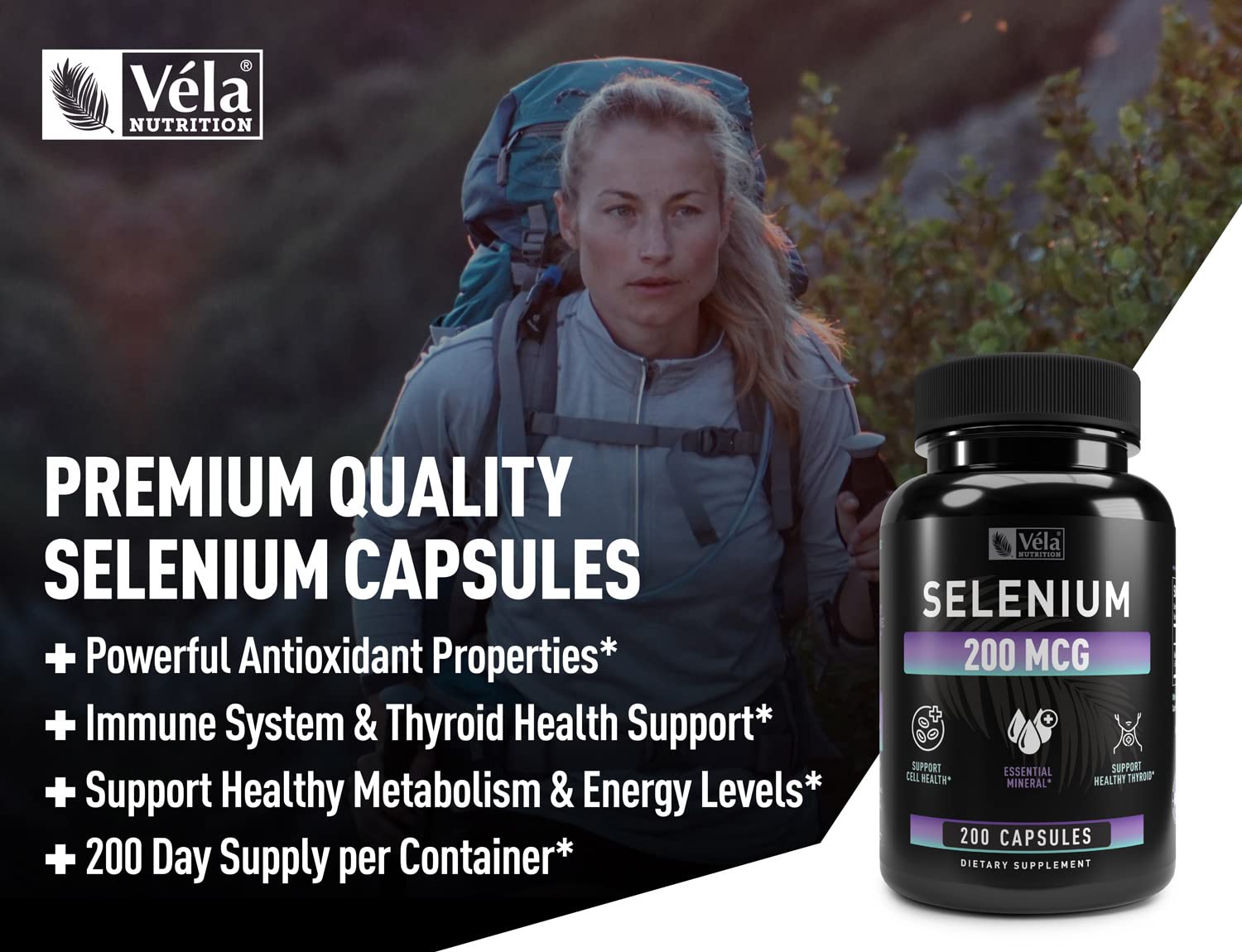 Selenium supplement for healthy hair