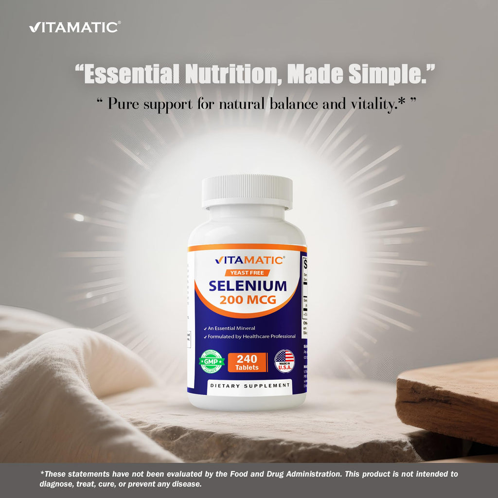 Selenium tablets for antioxidant protection