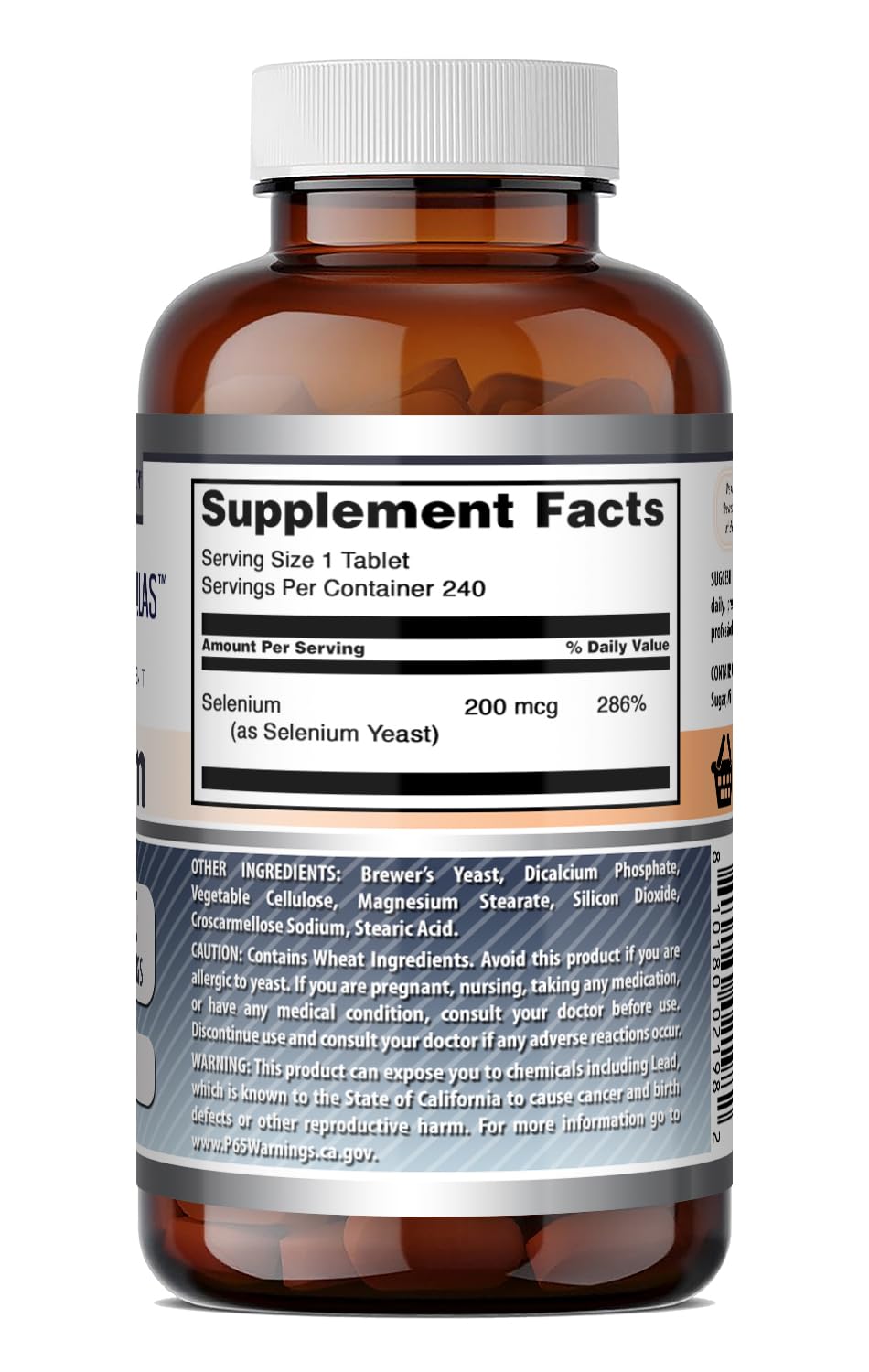 Selenium tablets for antioxidant support