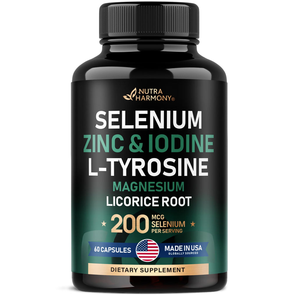 Selenium thyroid support supplement capsules