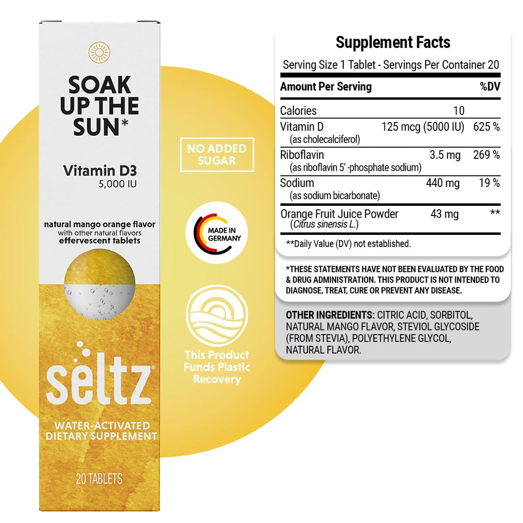 Seltz effervescent vitamin D3 formula