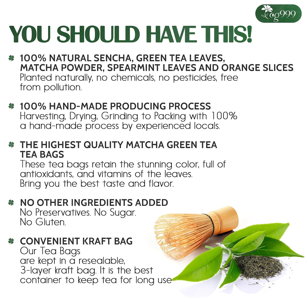 sencha spearmint orange herbal tea