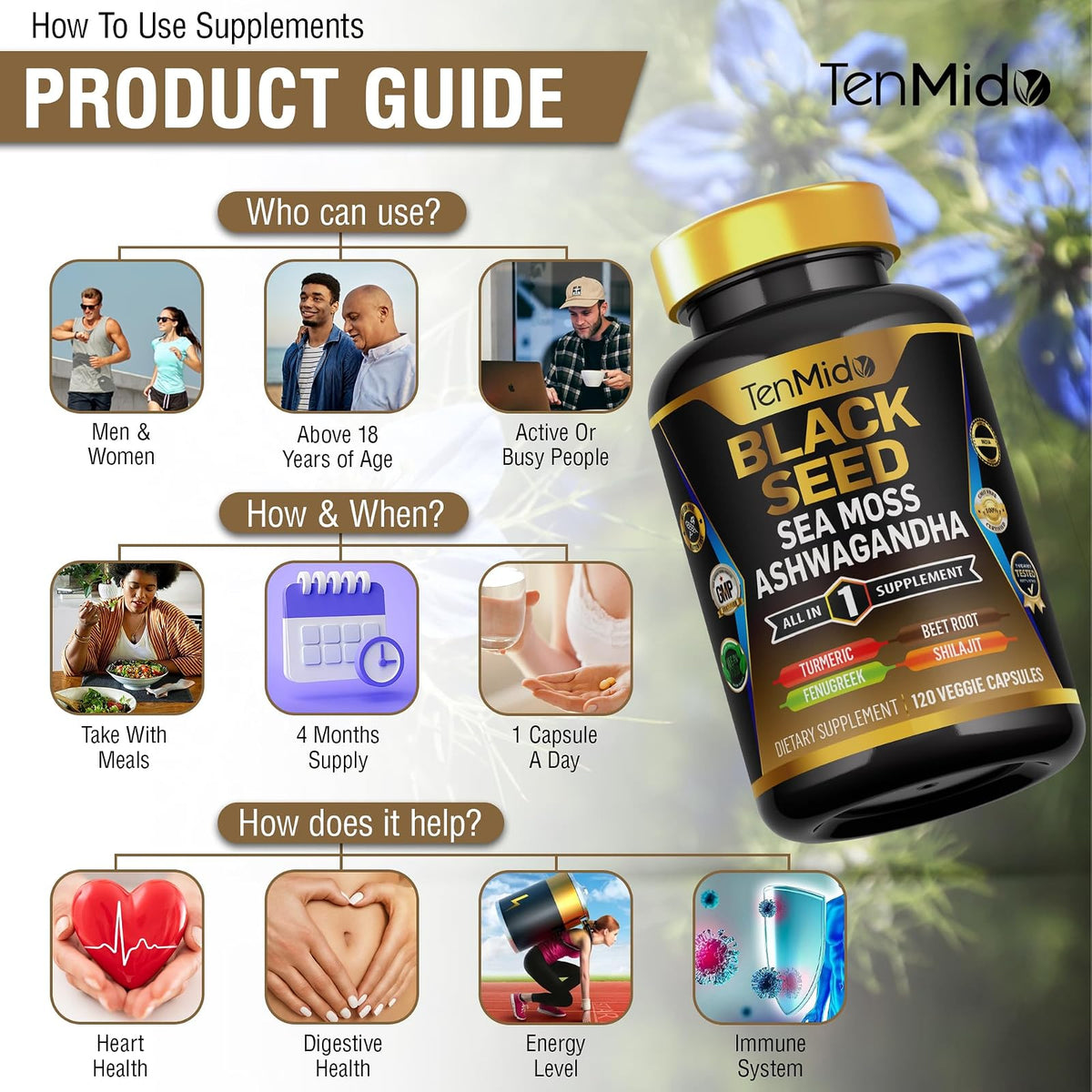 Seniors' multivitamin with black seed benefits
