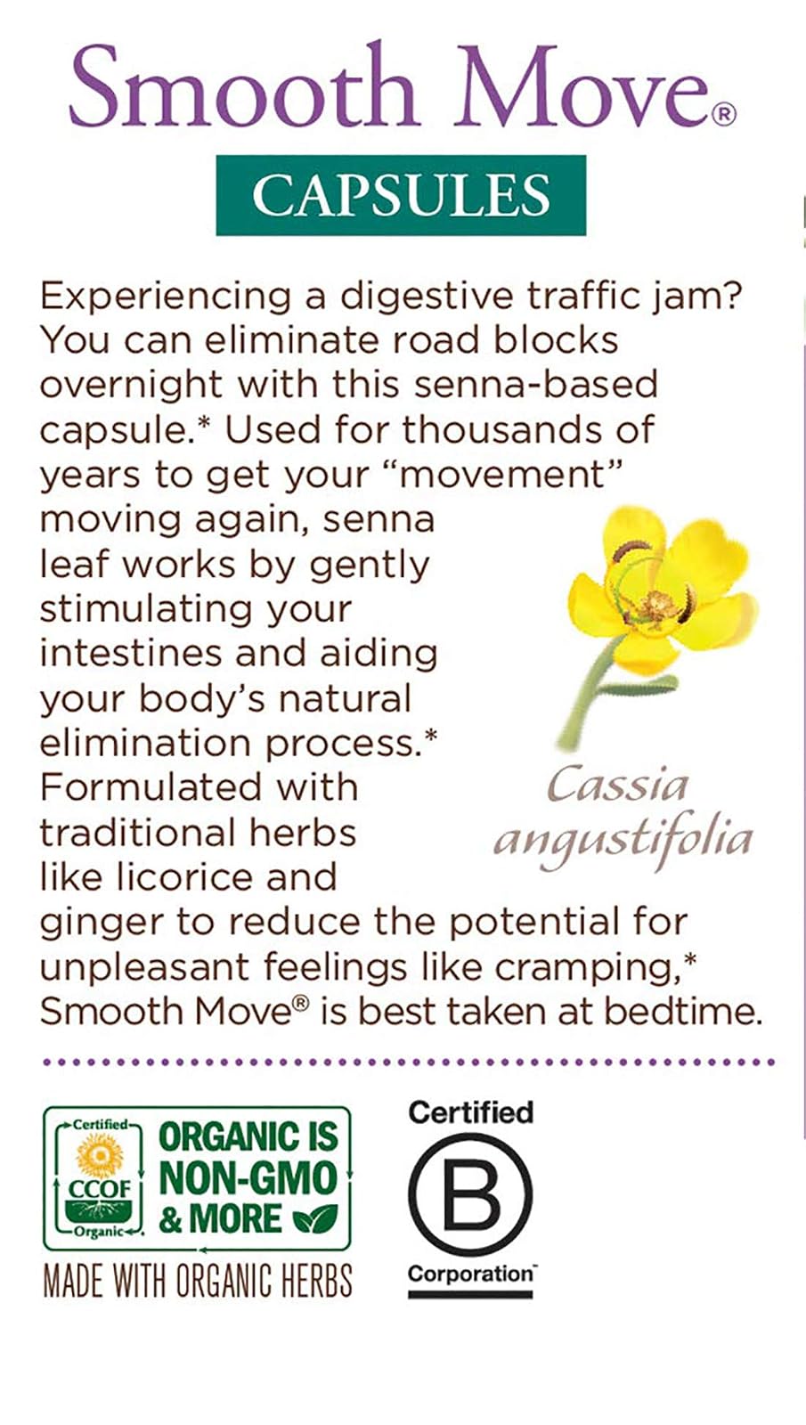 Senna capsules for regularity support