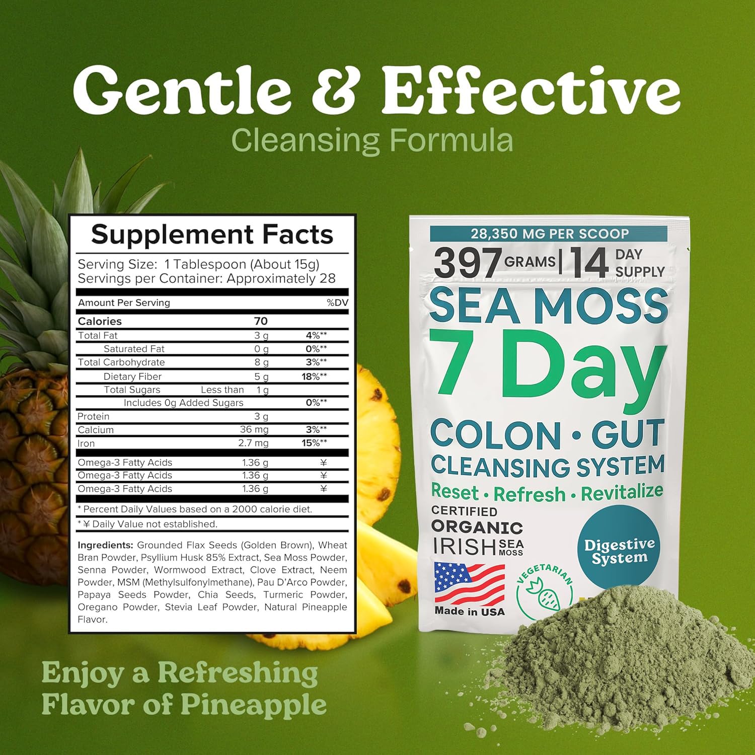 Senna infused health drink mix