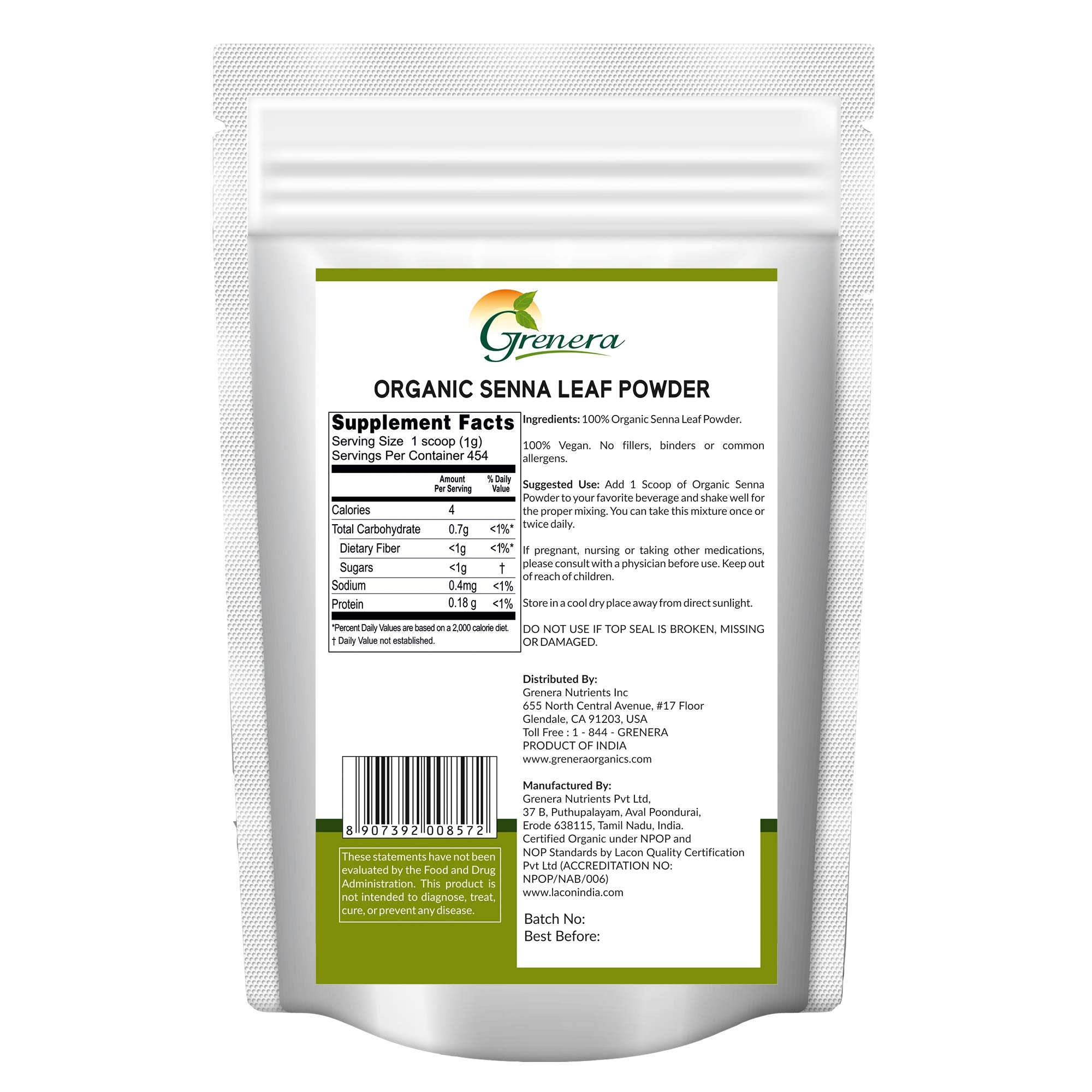 senna leaf powder for daily use
