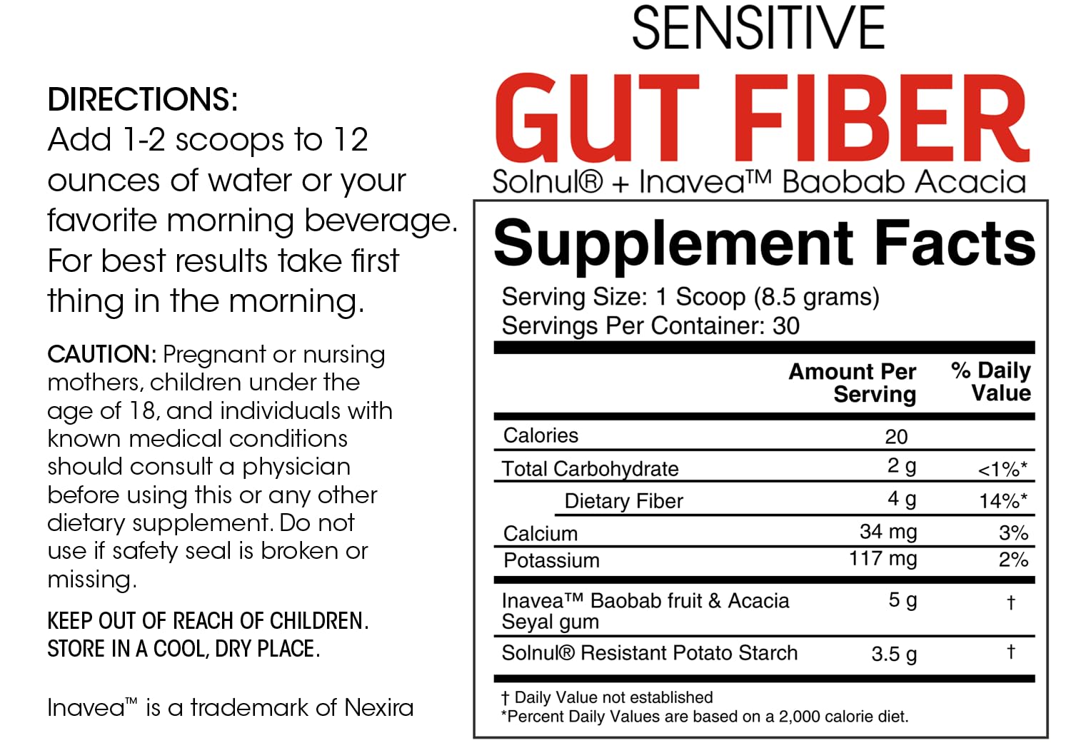 Sensitive gut support with Silver Fern