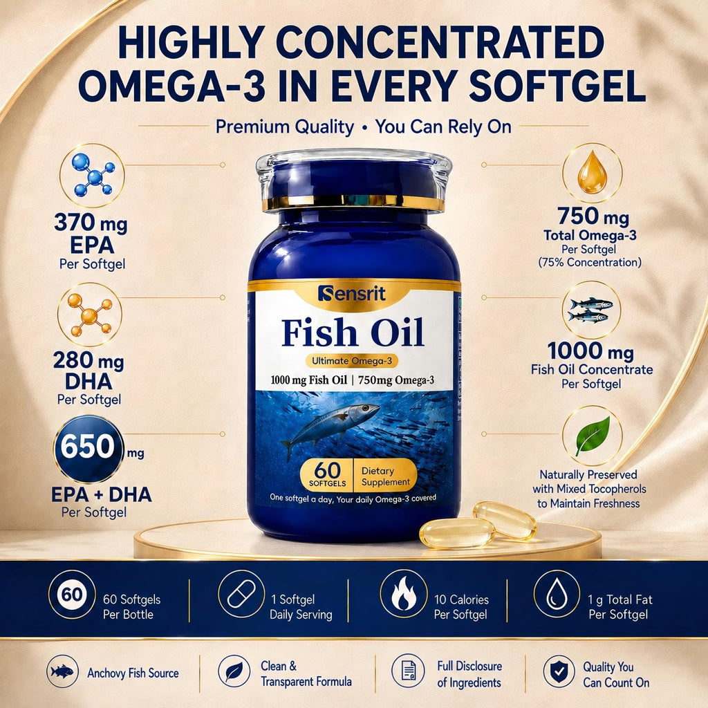 Sensrit fish oil for heart health