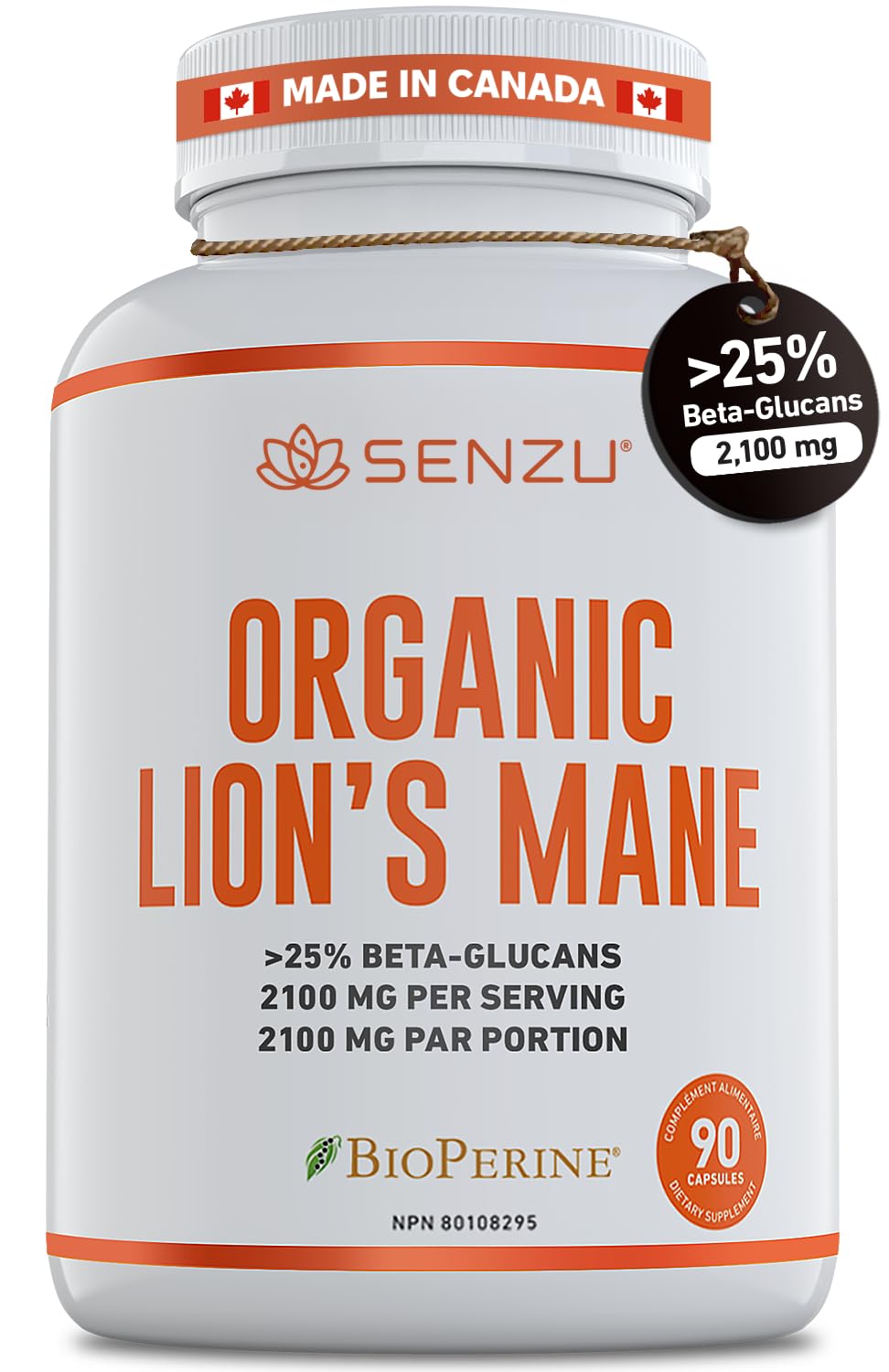 Senzu organic lion's mane mushrooms