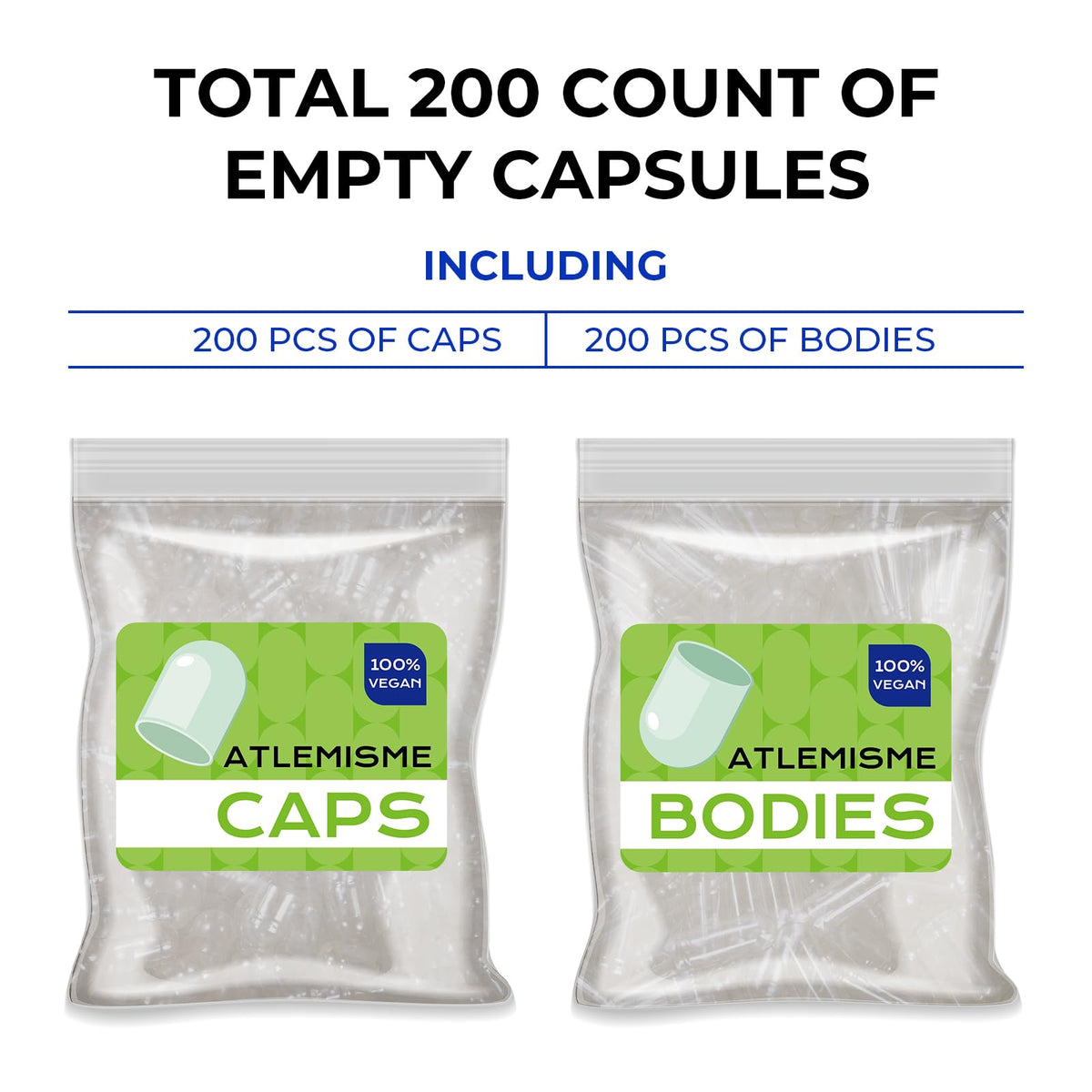 Separated capsules for easy digestion