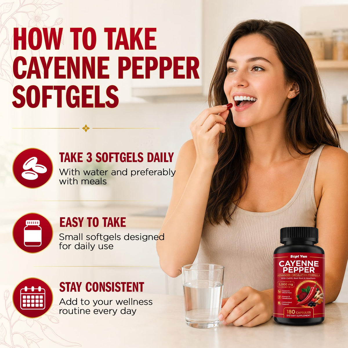 SEPT YAN cayenne pepper capsules