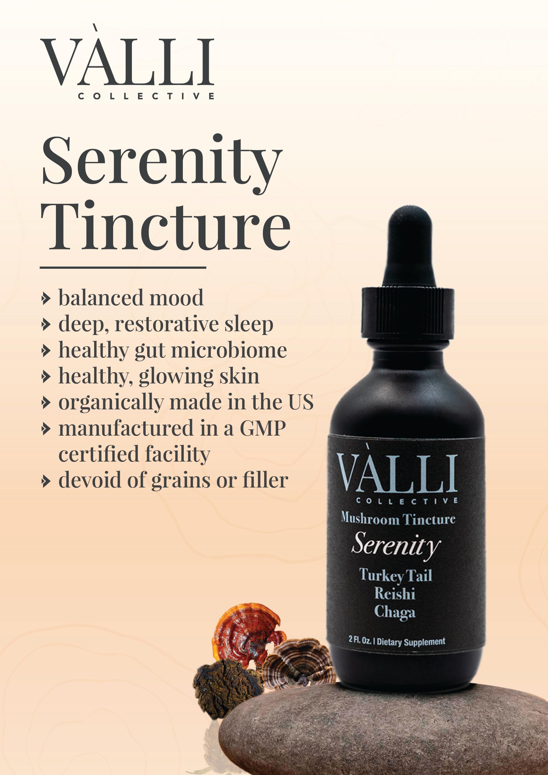 Serenity mushroom tincture for anxiety relief