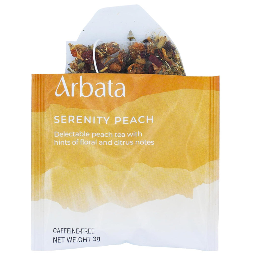 serenity peach chamomile tea bags