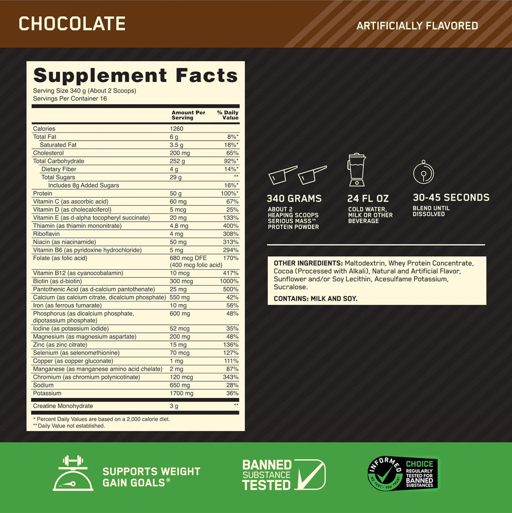 Serious Mass protein for muscle growth