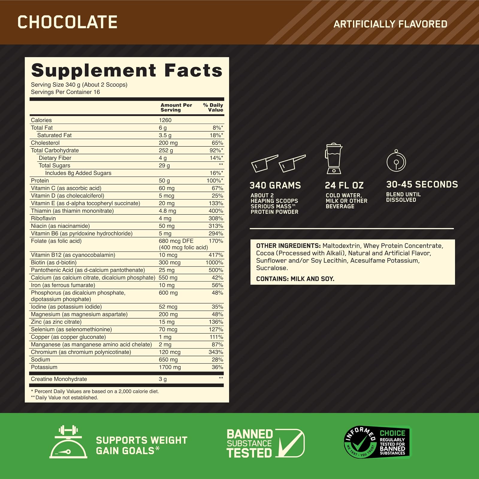 Serious Mass protein for muscle growth