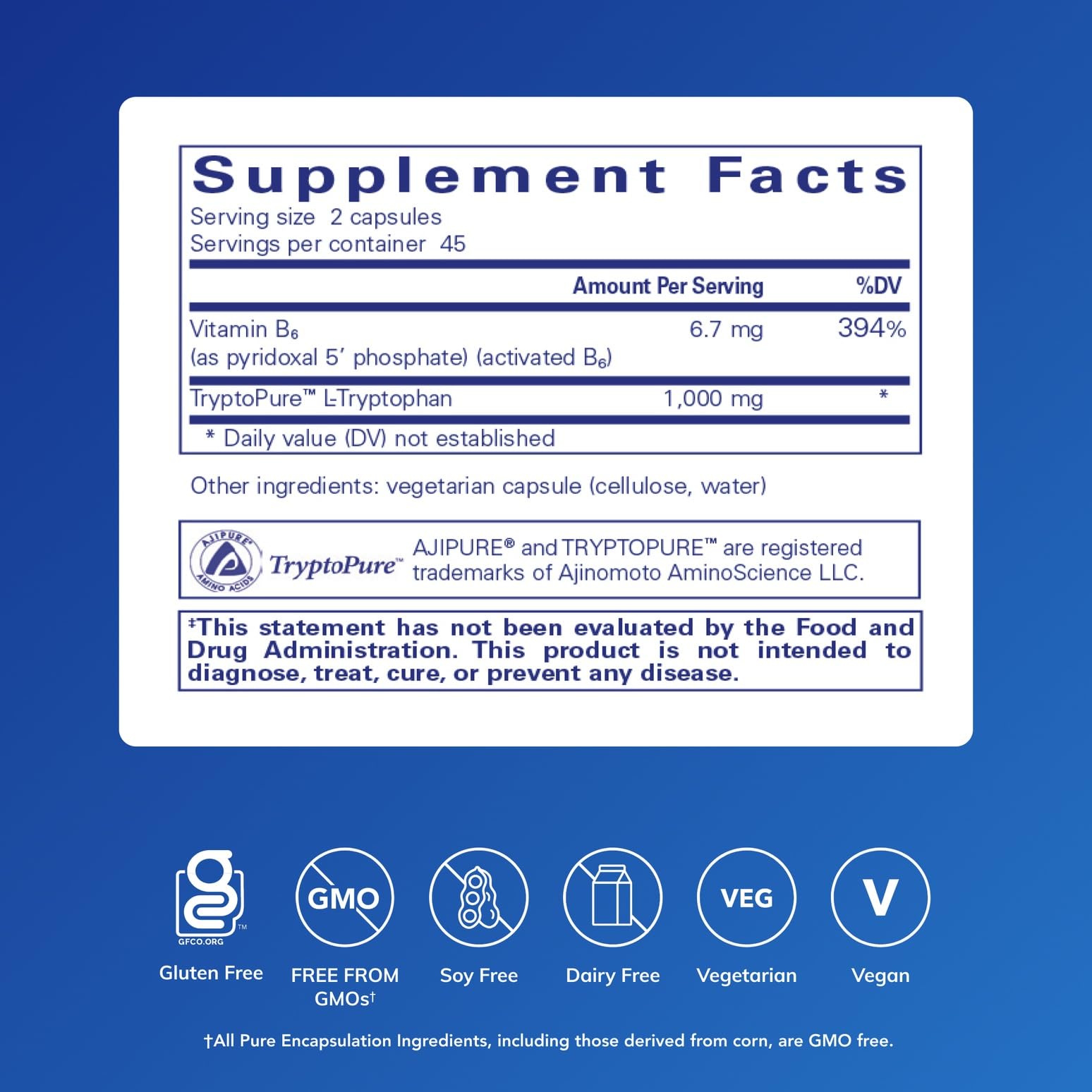 Serotonin boosting vitamin supplement