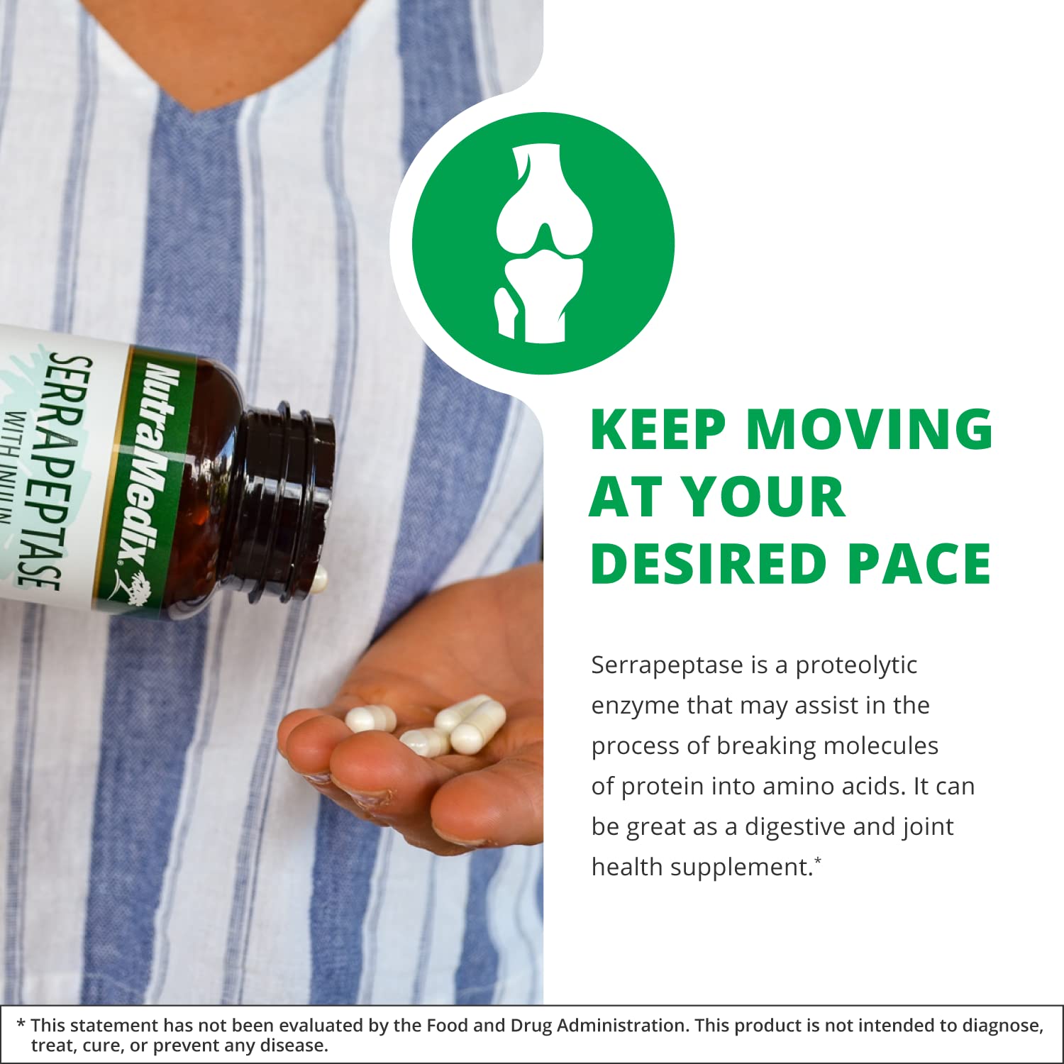 Serrapeptase capsules for improved digestion