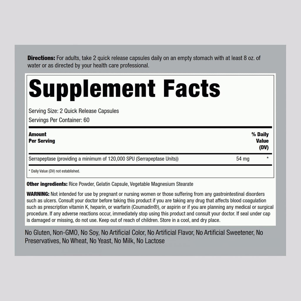 Serrapeptase for digestive health