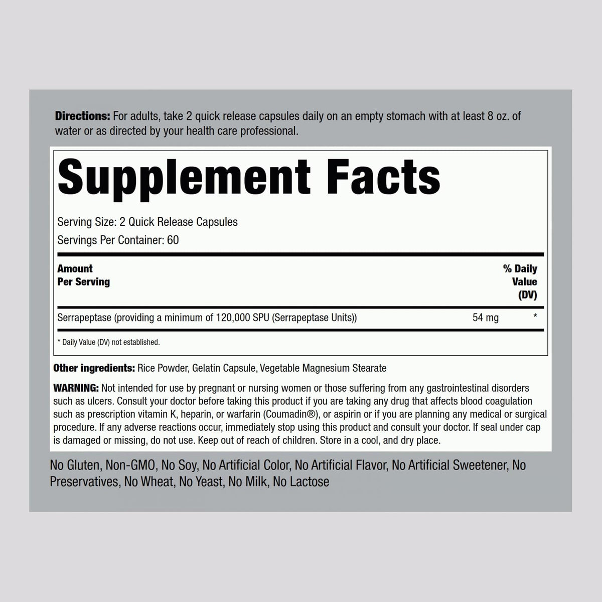 Serrapeptase for digestive health