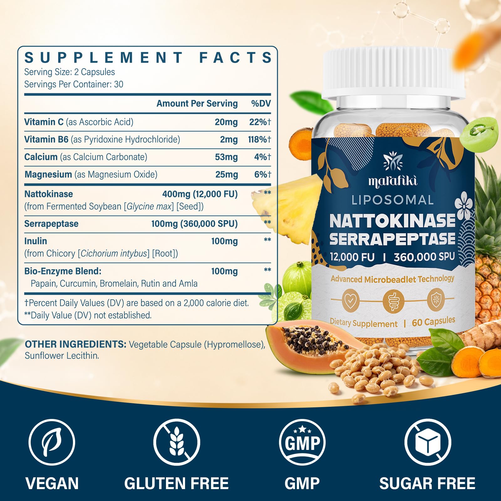 Serrapeptase for enhanced digestion