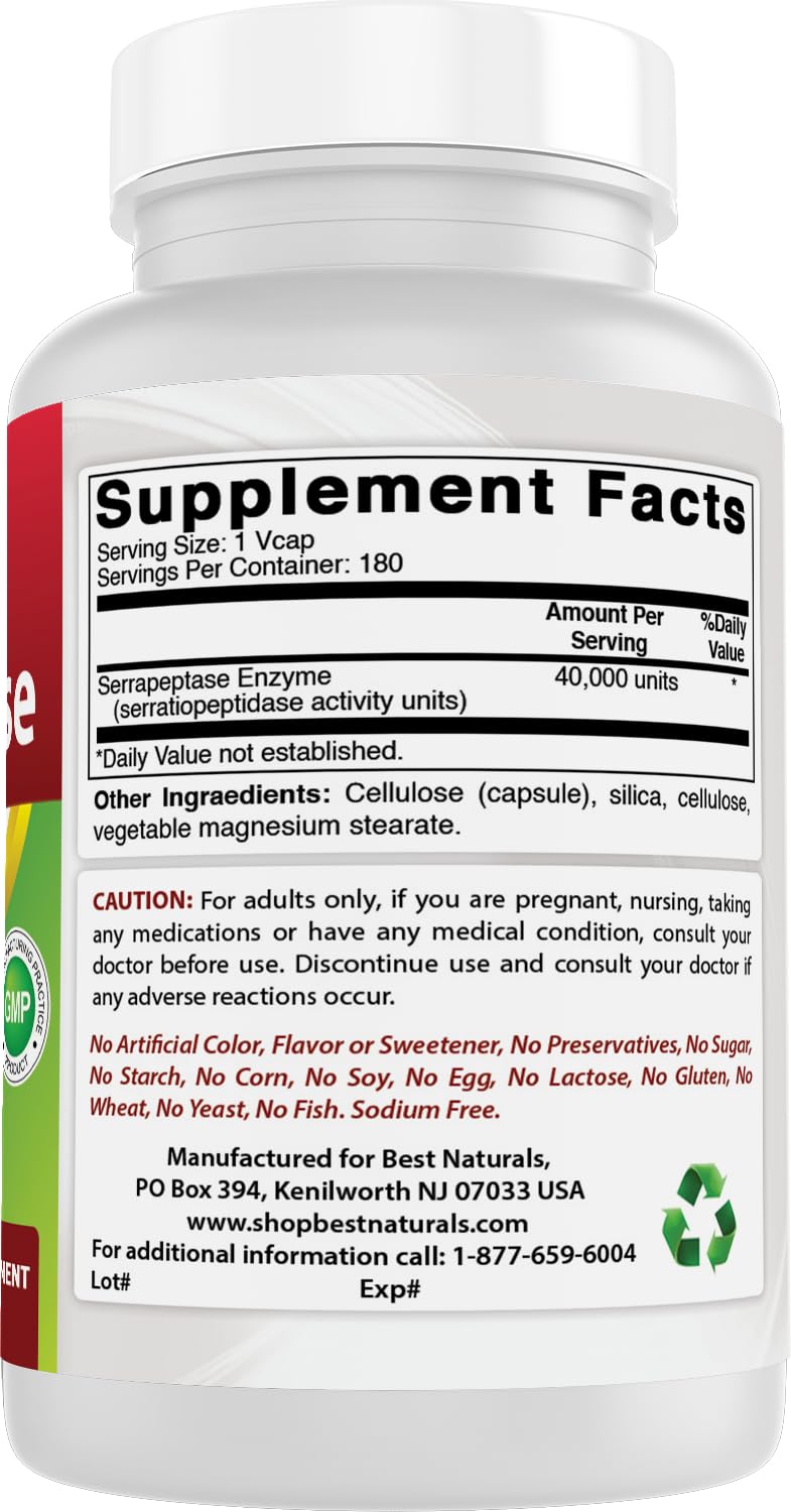 Serrapeptase for enhanced nutrient absorption