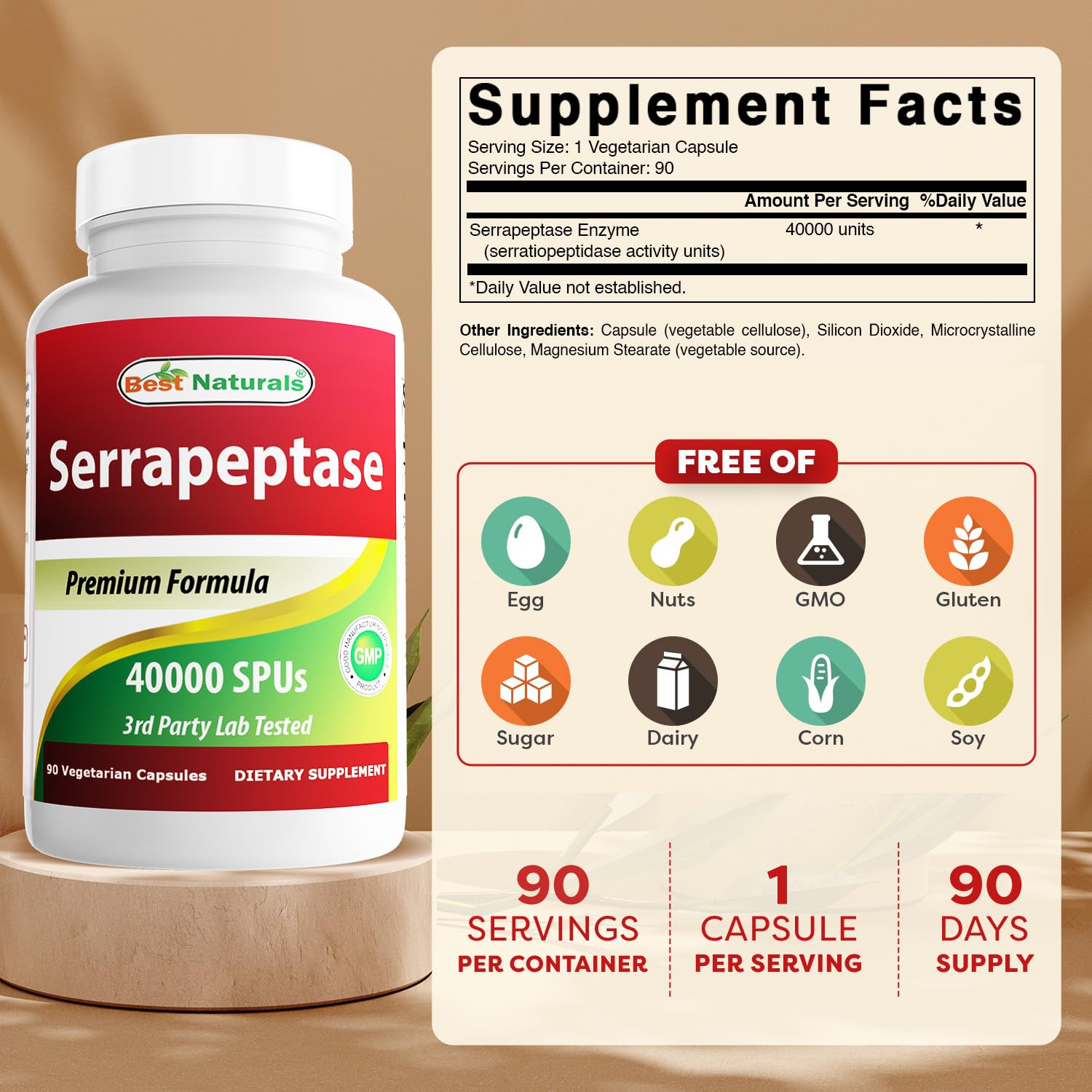 Serrapeptase for natural inflammation relief