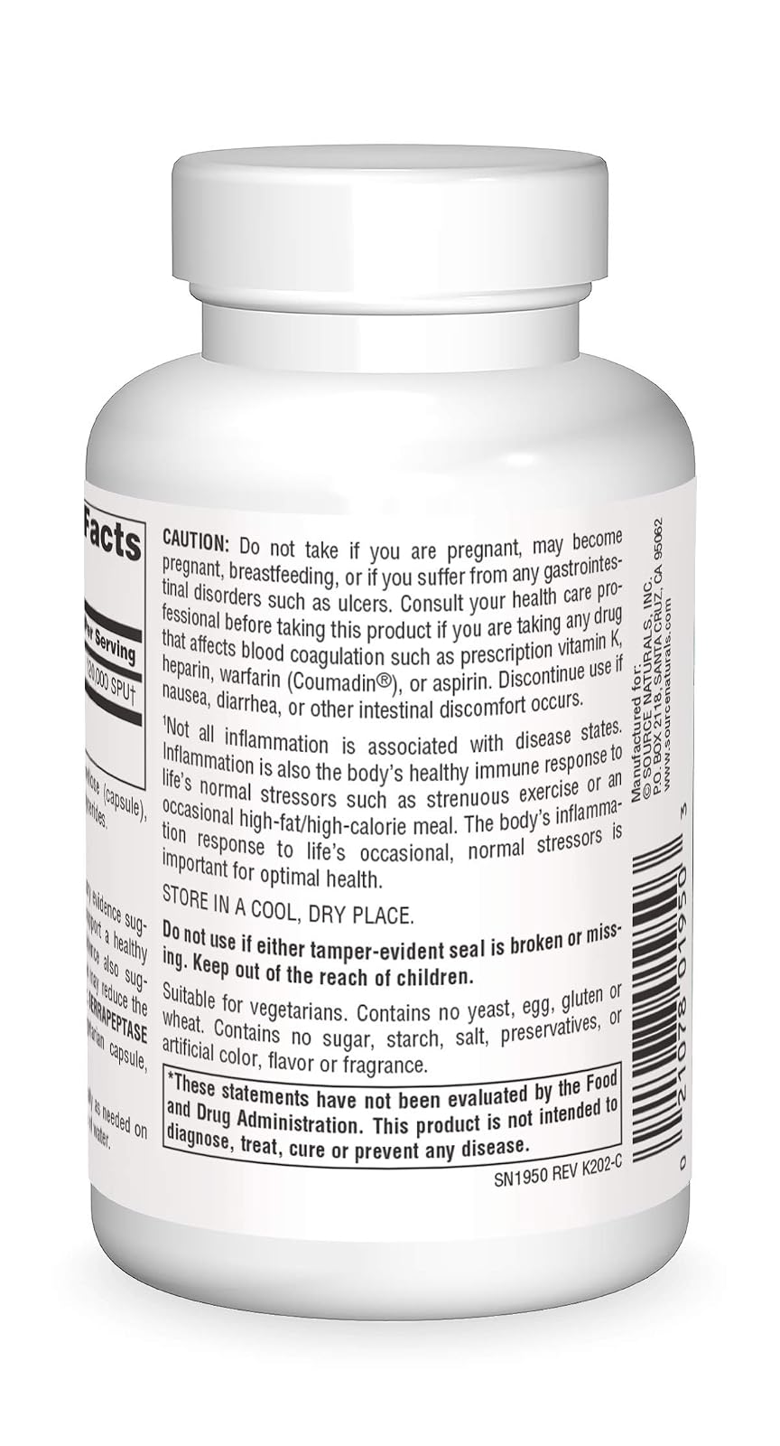 serrapeptase vegetarian capsules for wellness