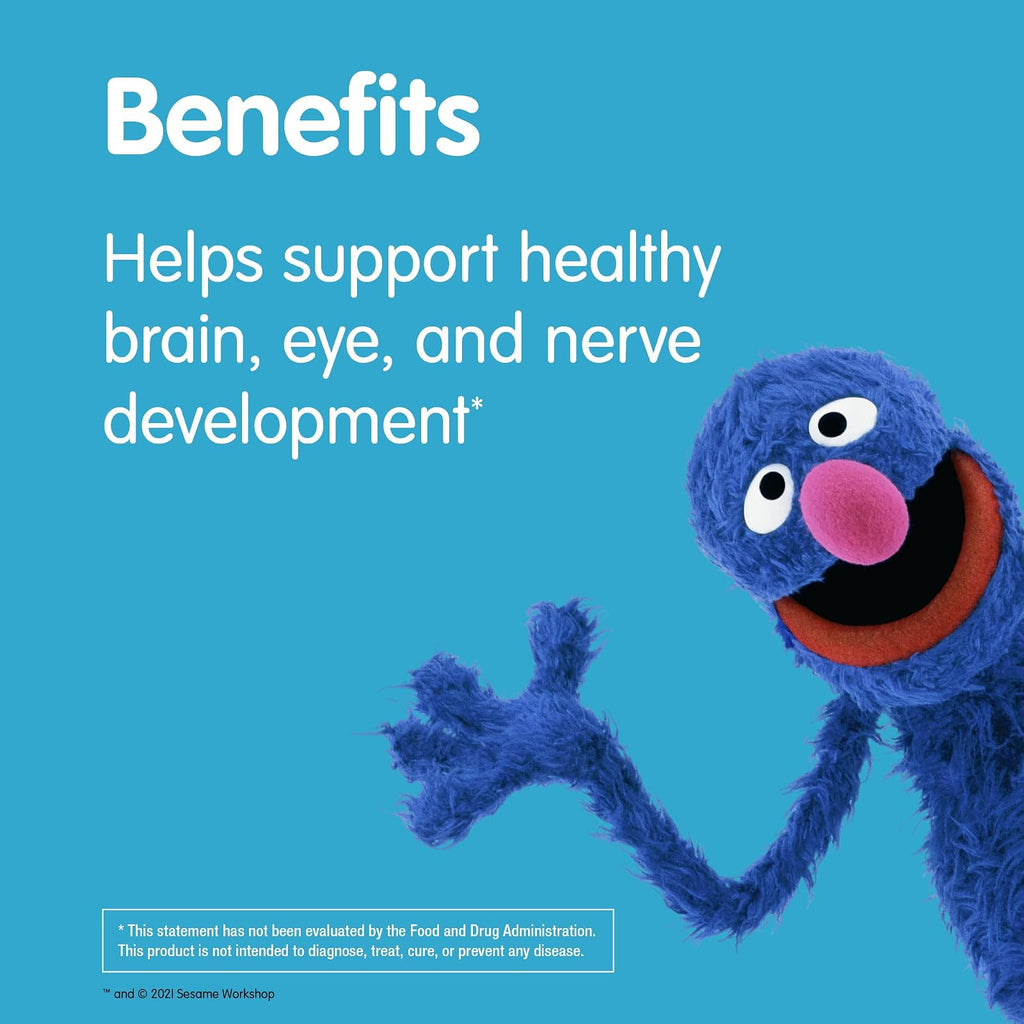 Sesame Street Omega 3 gummies for kids