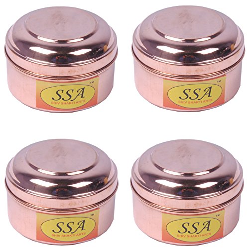 set of 4 copper containers