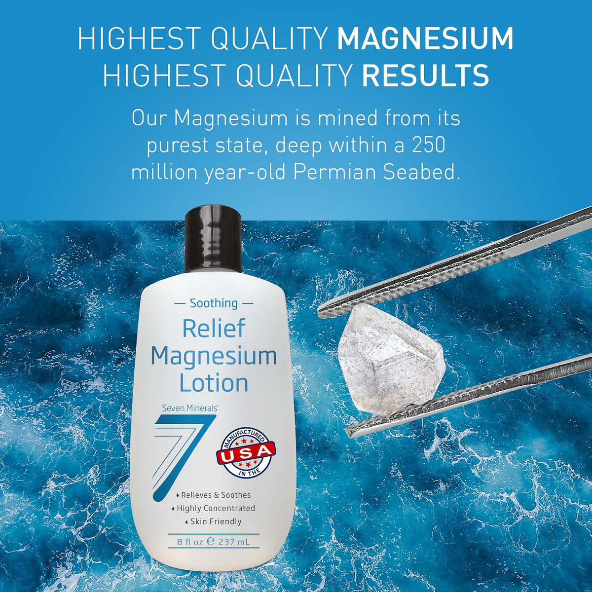 Seven Minerals magnesium lotion for stress relief